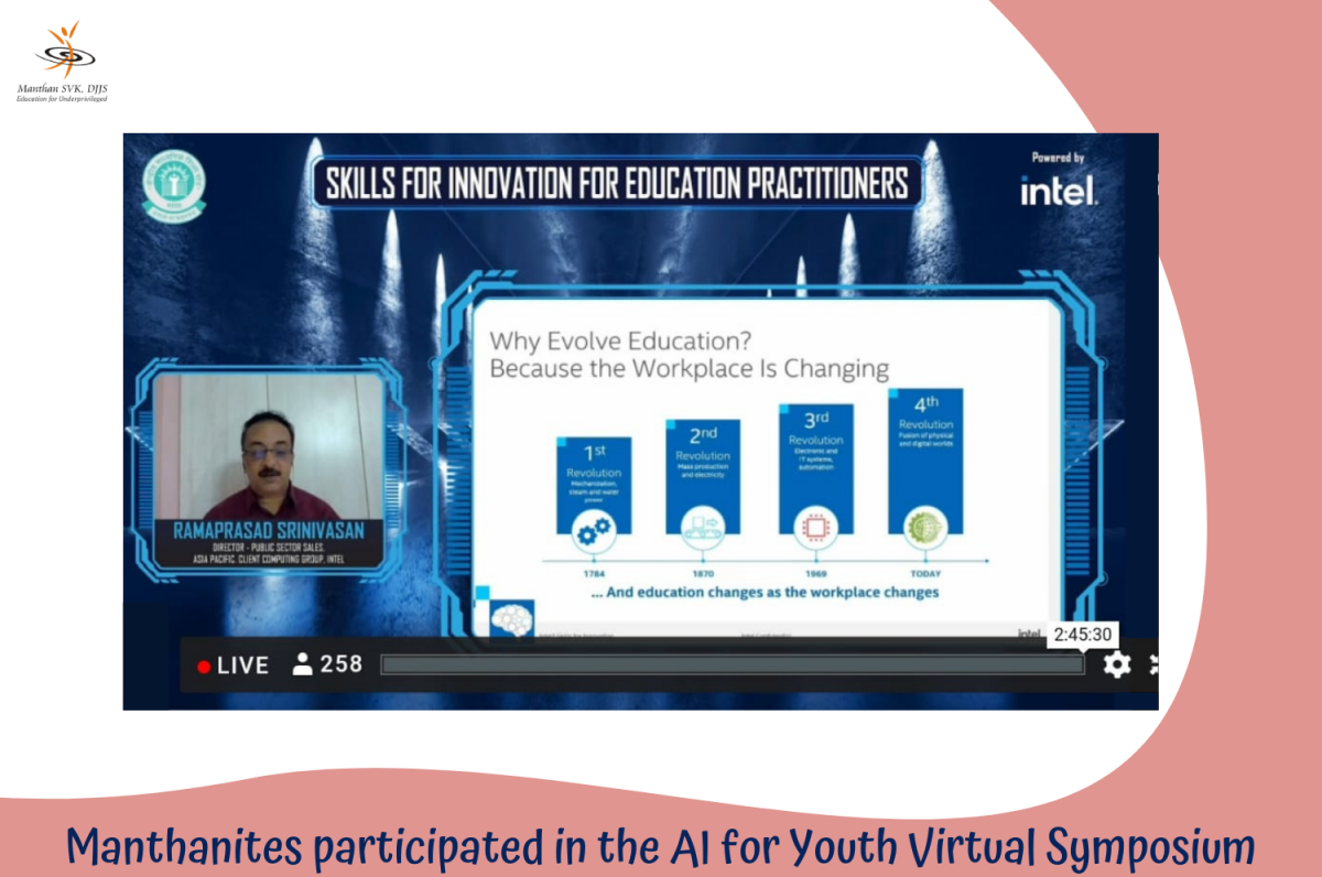 MANTHAN SVK participated in the AI for Youth Virtual Symposium ...